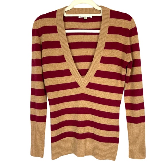 Beth Bowley | Sweaters | Beth Bowley Striped Cashmere Vneck Sweater ...